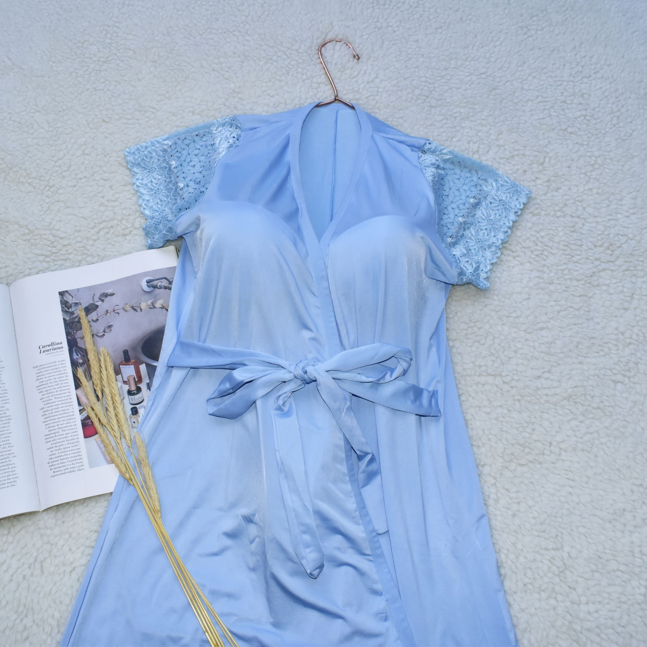 Robe Liganete com Manga de Renda